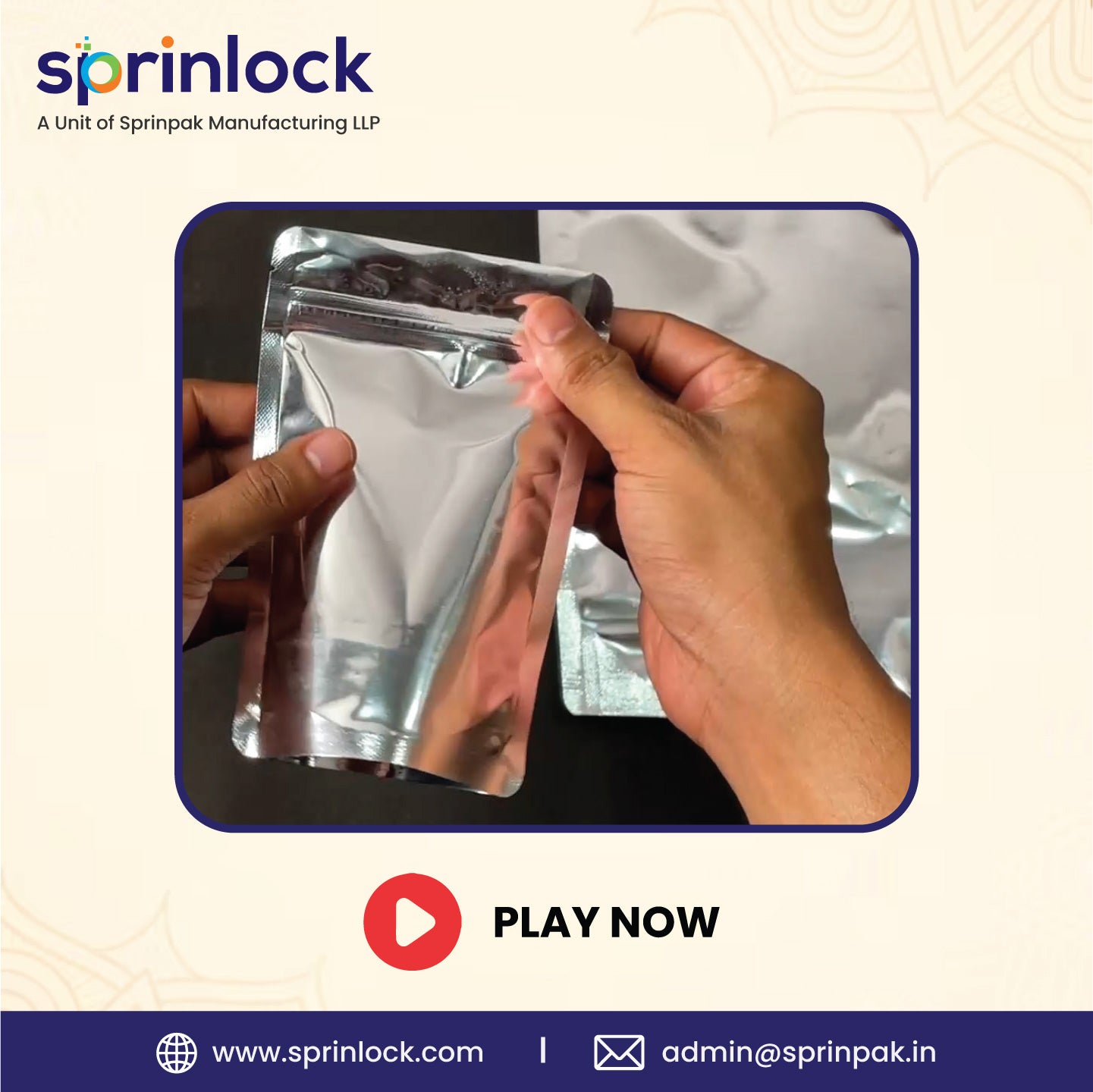 Buy Silver Shiny Stand-Up Zipper Pouches – Wholesale Prices – Sprinlock