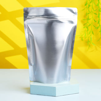 Matte Silver Stand-Up Pouches – Zip Lock Covers – Sprinlock