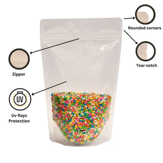 Buy Clear/Transparent Stand-Up Pouches–Plastic Ziplock Pouch – Sprinlock