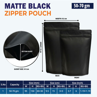 Buy Matte Black Stand-Up Pouches – Resealable Zip Lock Bags – Sprinlock