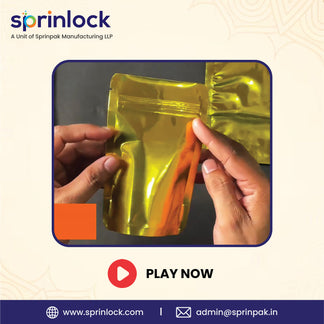 Buy Gloss Golden Pouch–Airtight & Resealable – Sprinlock